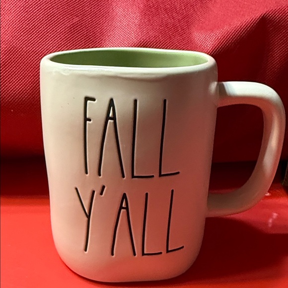 Rae Dunn | Dining | Rae Dunn Fall Yall Mug Cream With Green Interior ...